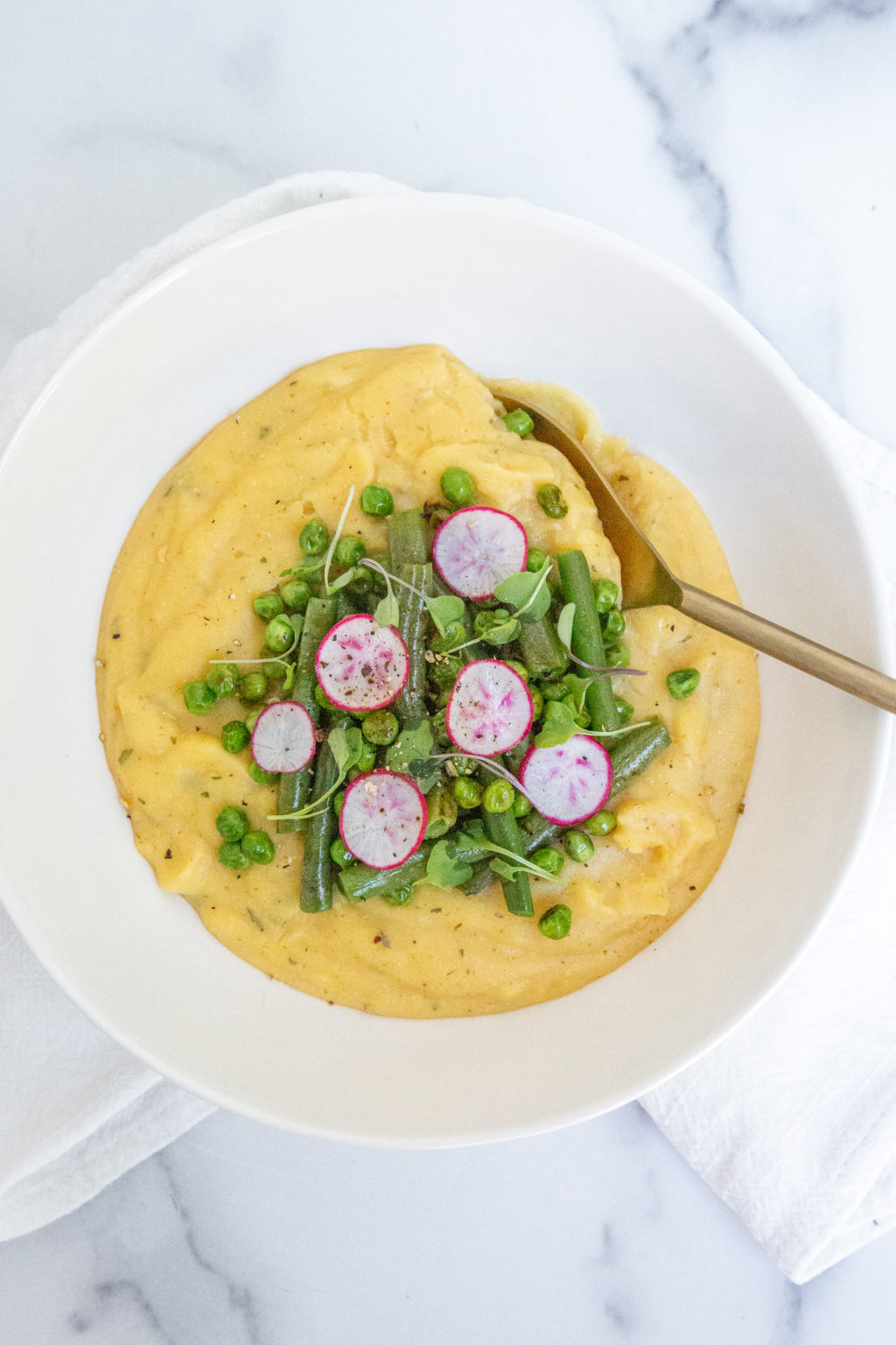 Creamy Vegetable Polenta - Vegan, GF, Low FODMAP - The Plant Collective