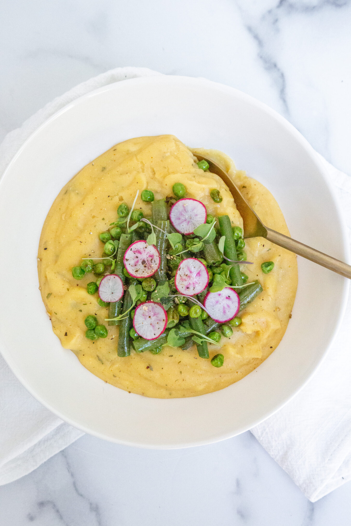 Creamy Vegetable Polenta - Vegan, GF, Low FODMAP - The Plant Collective