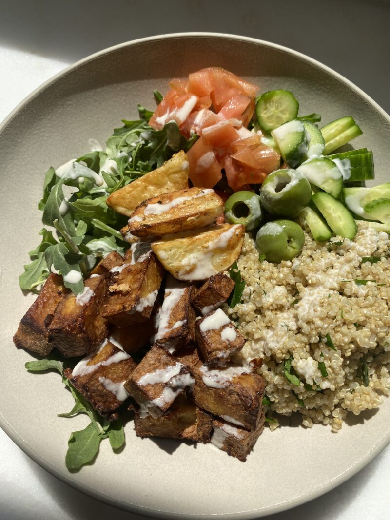 Healthy Mediterranean Diet Vegan Bowl - The Plant Collective