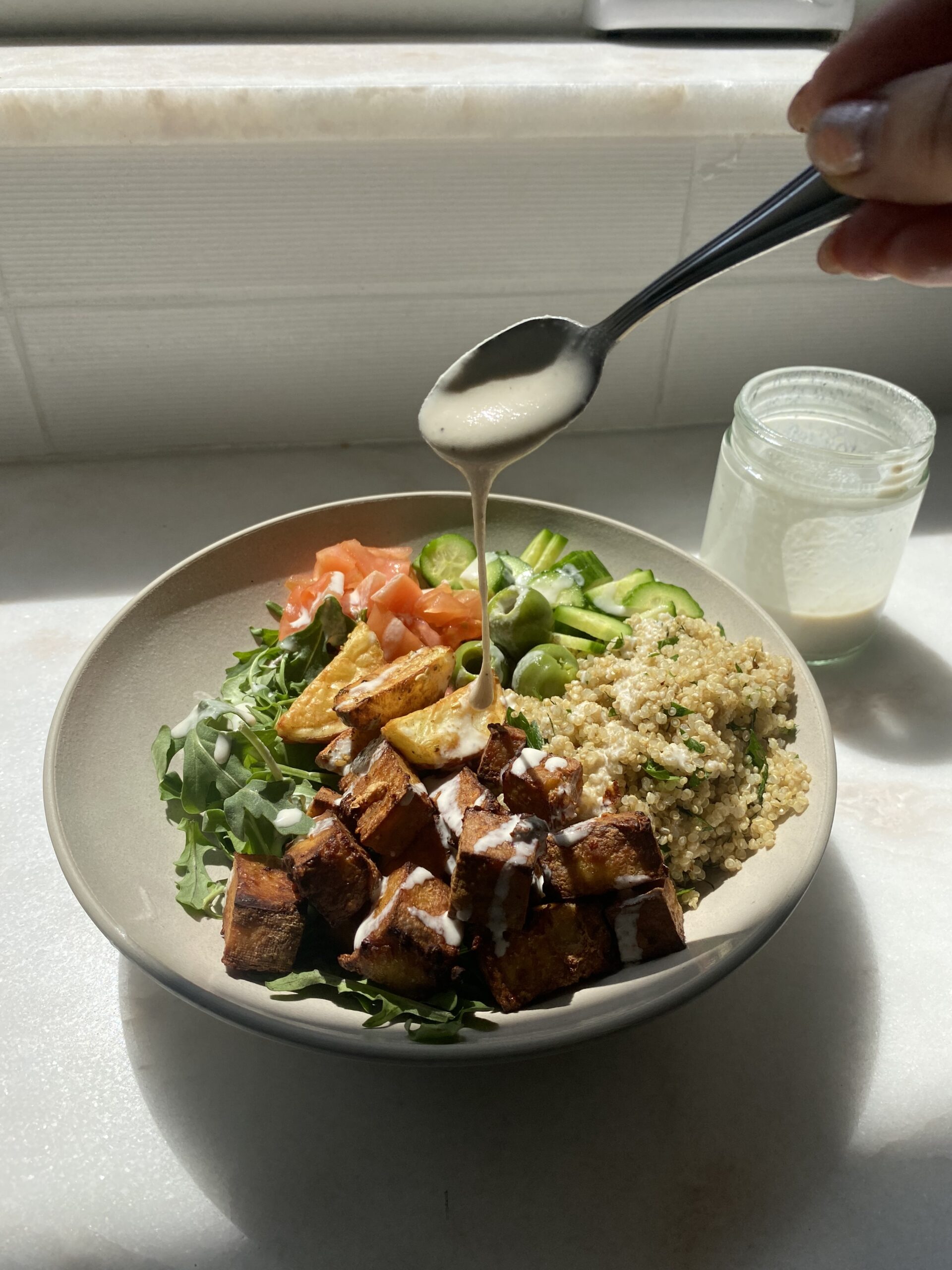 Healthy Mediterranean Diet Vegan Bowl - The Plant Collective