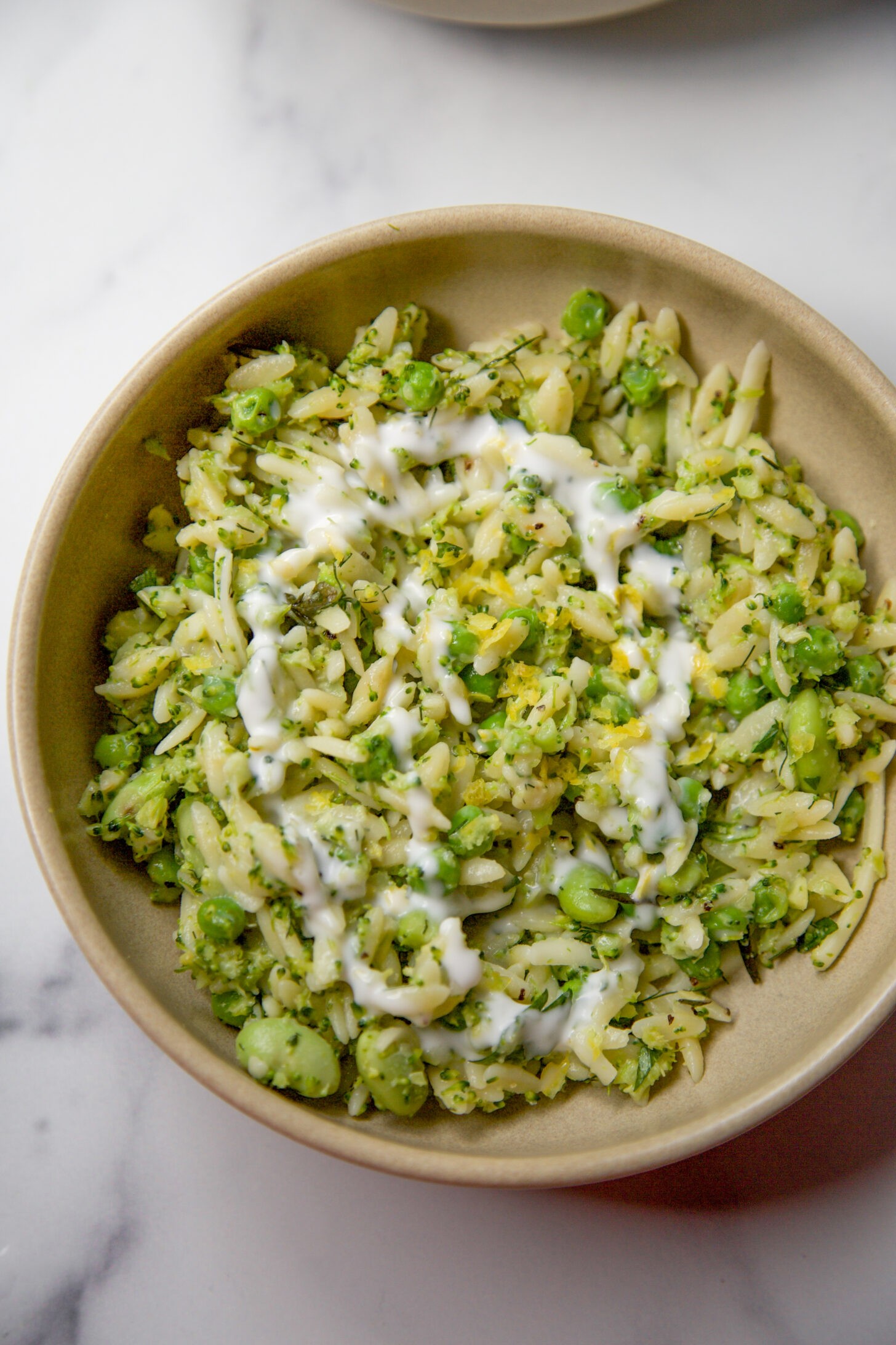 Vegan Spring Pea Orzo - The Plant Collective