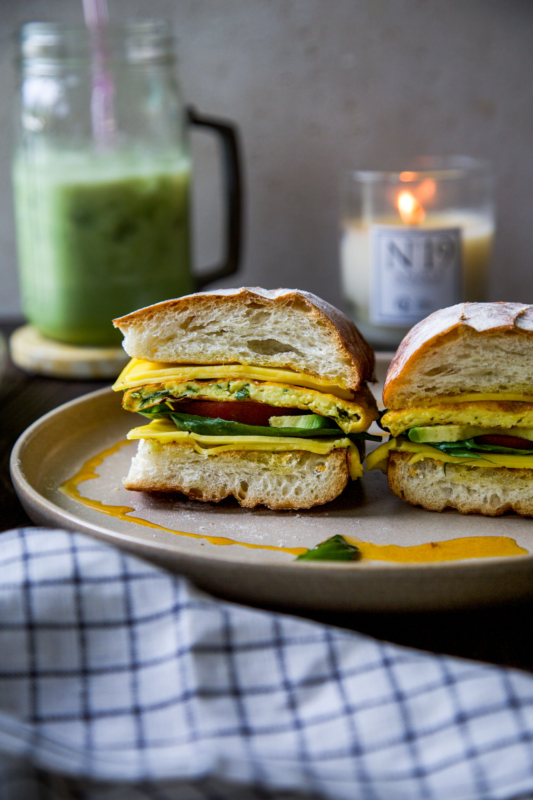 Ciabatta Vegan Breakfast Sandwich with Just Egg - The Plant Collective