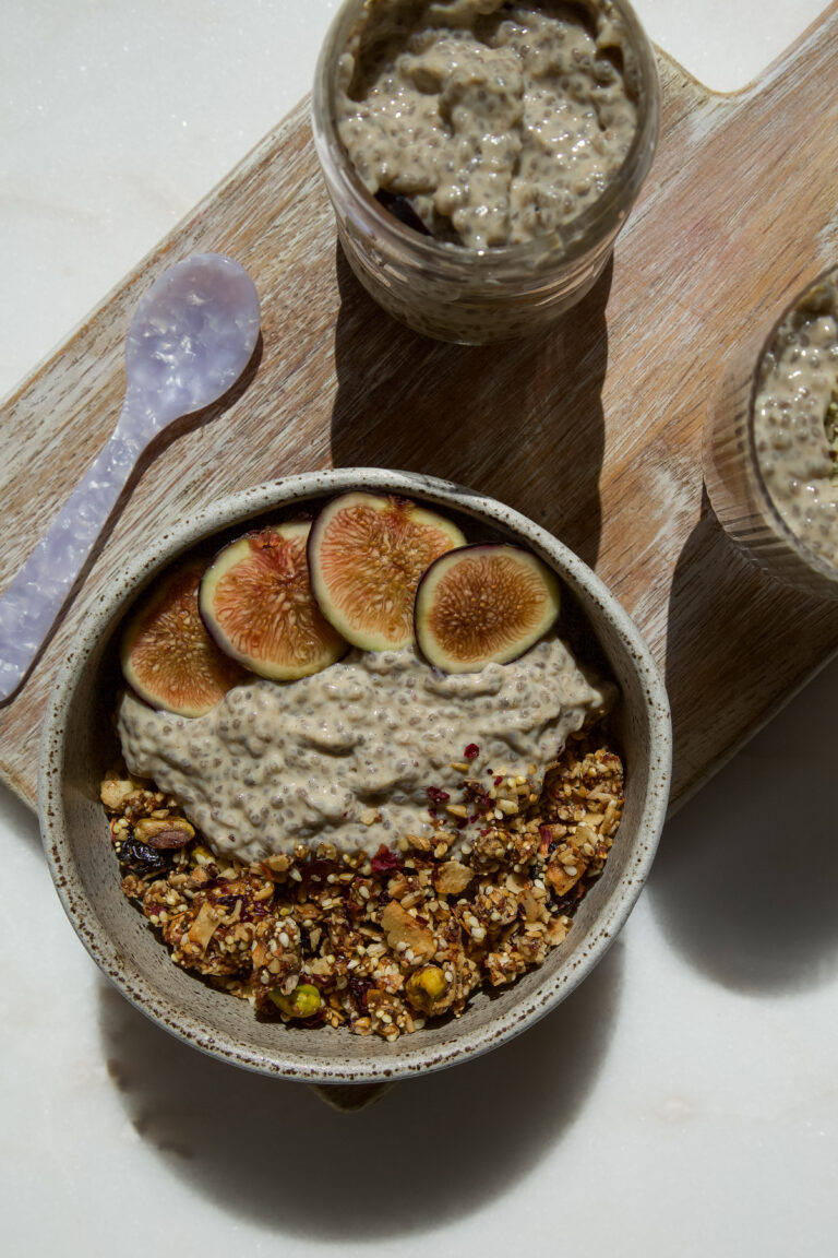High Protein Vanilla Fig Chia Pudding - The Plant Collective