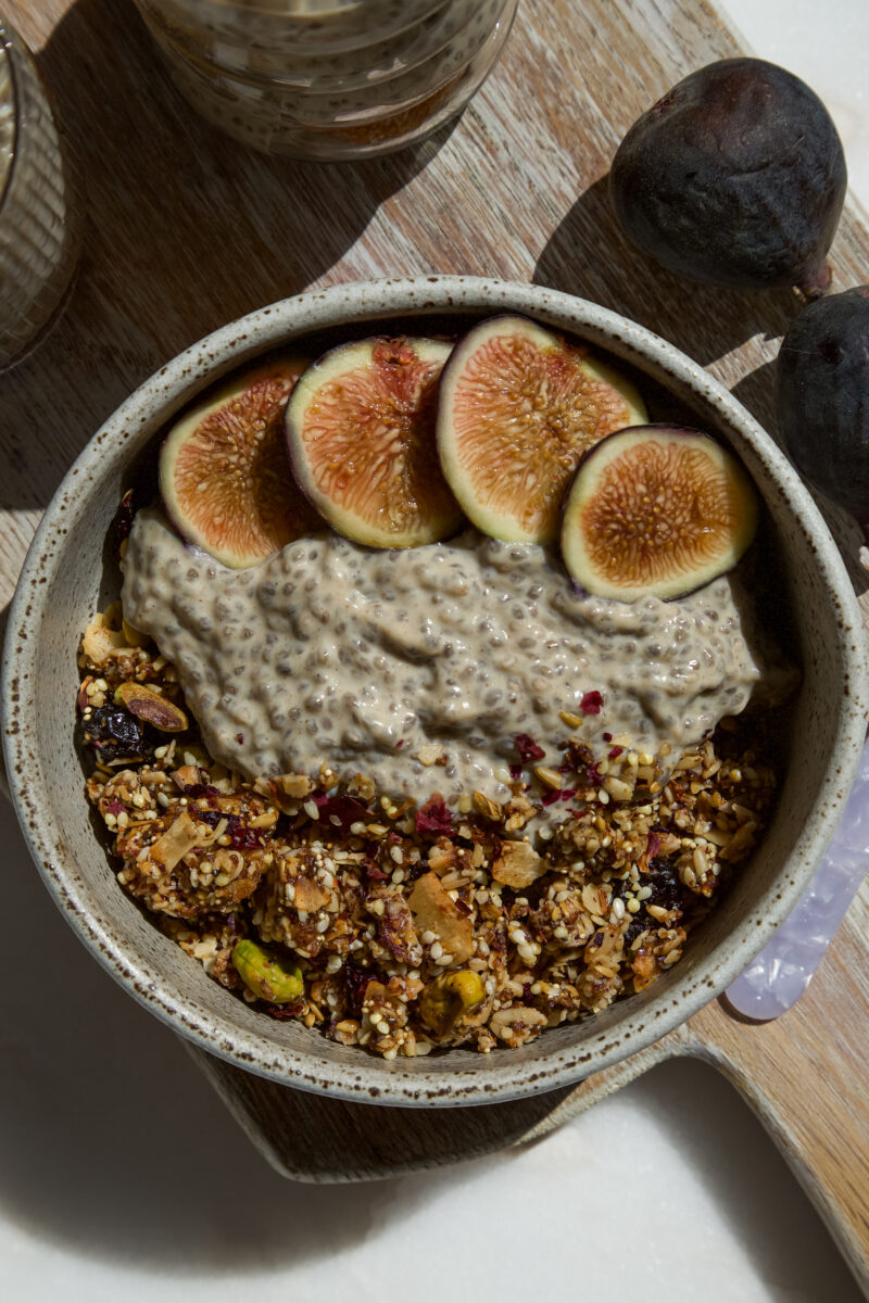 High Protein Vanilla Fig Chia Pudding - The Plant Collective