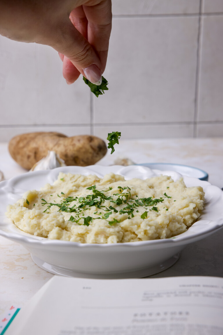 Julia Child’s Iconic 30-Clove Garlic Mashed Potatoes - Made Vegan ...
