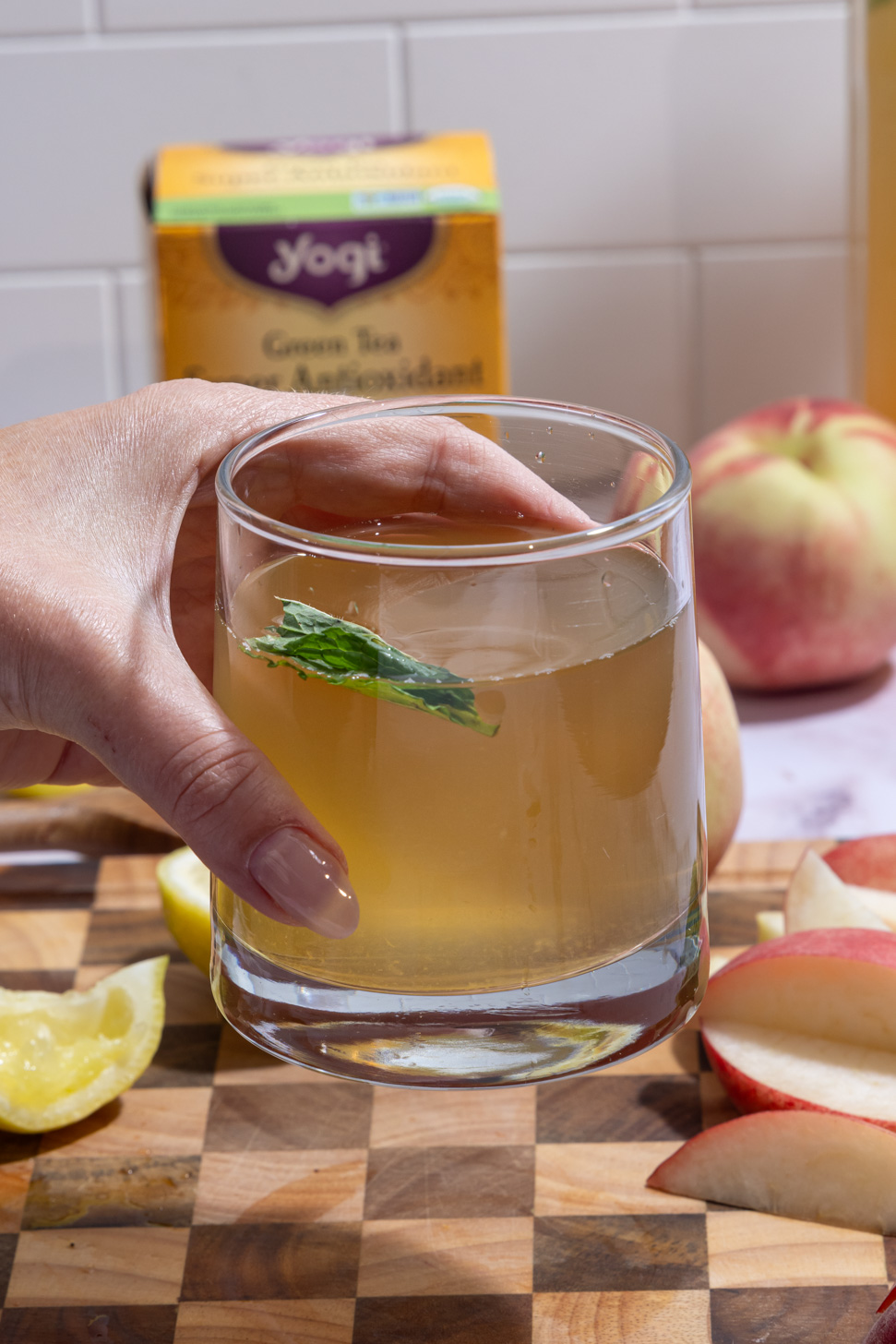 Iced Peach Green Tea (Better Than Starbucks!) - The Plant Collective