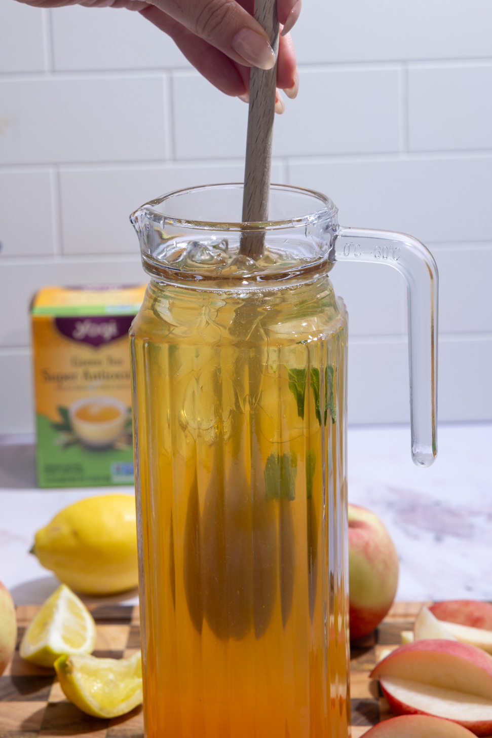 Iced Peach Green Tea (Better Than Starbucks!) - The Plant Collective
